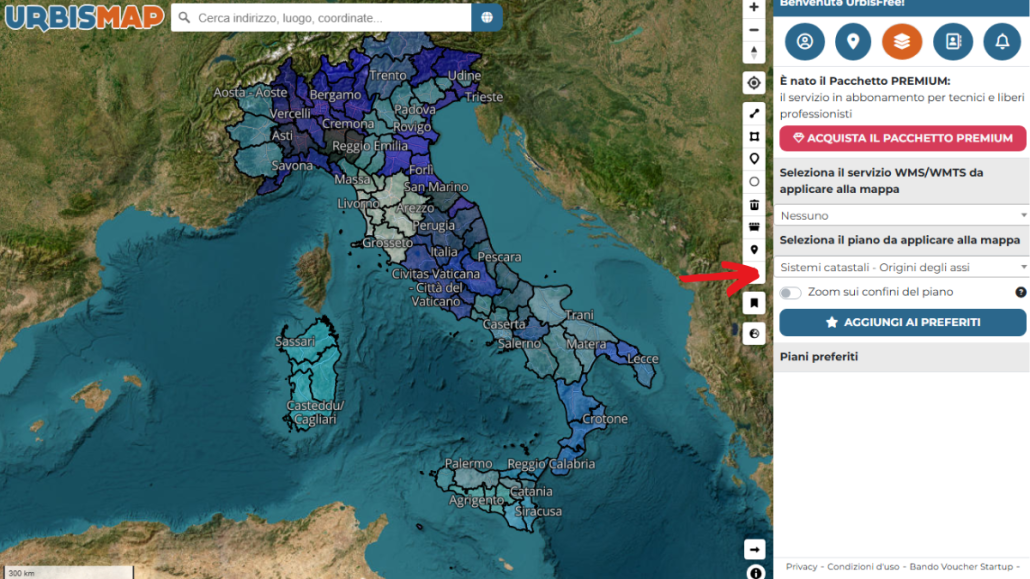 Mappa dei sistemi catastali online: disponibile su UrbisMap