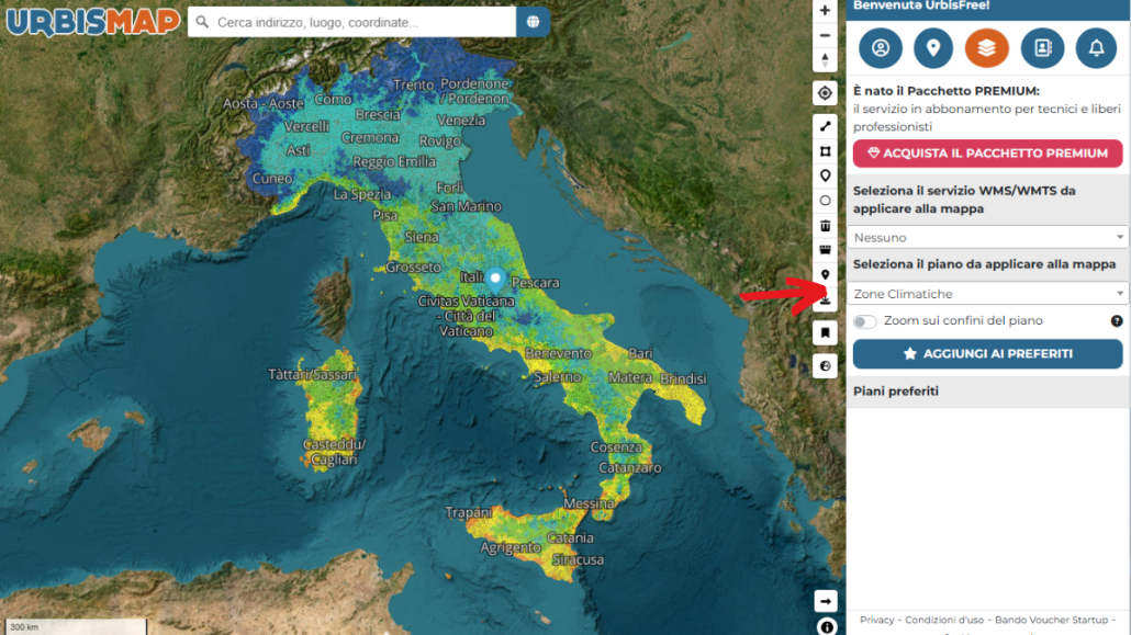 Zone climatiche Italia: mappa disponibile su UrbisMap