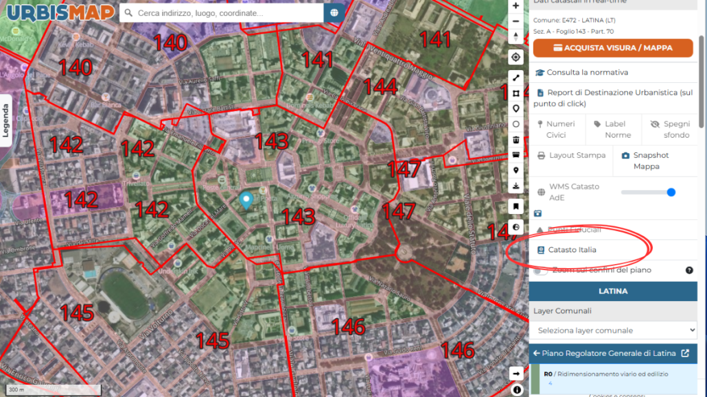 Catasto Italia online: consultazione digitale della mappa con UrbisMap